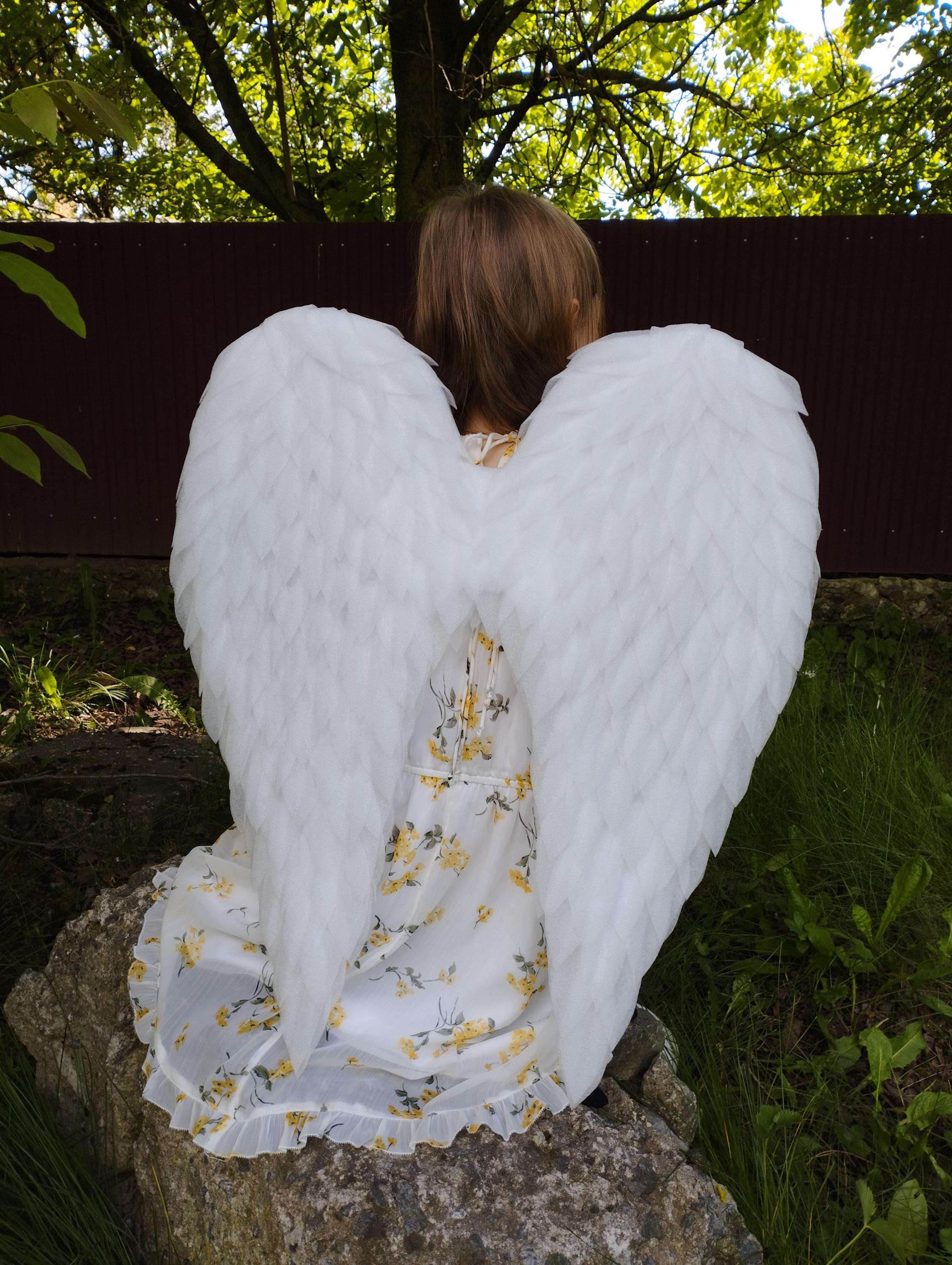 White Angel Small Wings for Cosplay, Wedding, Christmas, Halloween ...