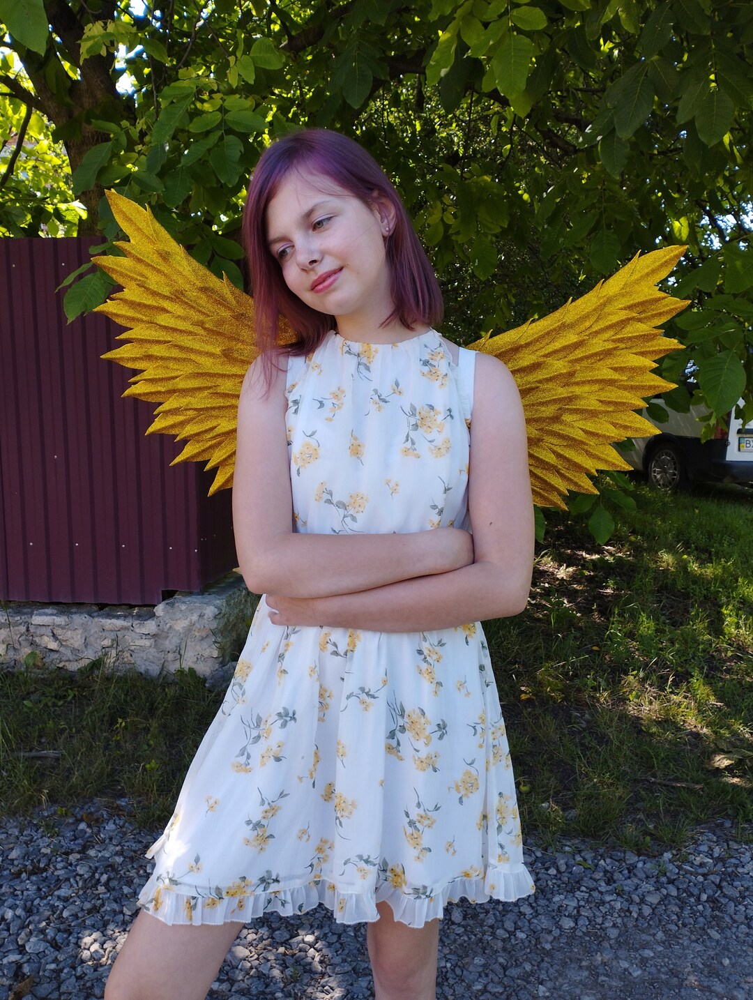 Small Golden Fairy Wings for Child and Adult Angel Cosplay Costume ...