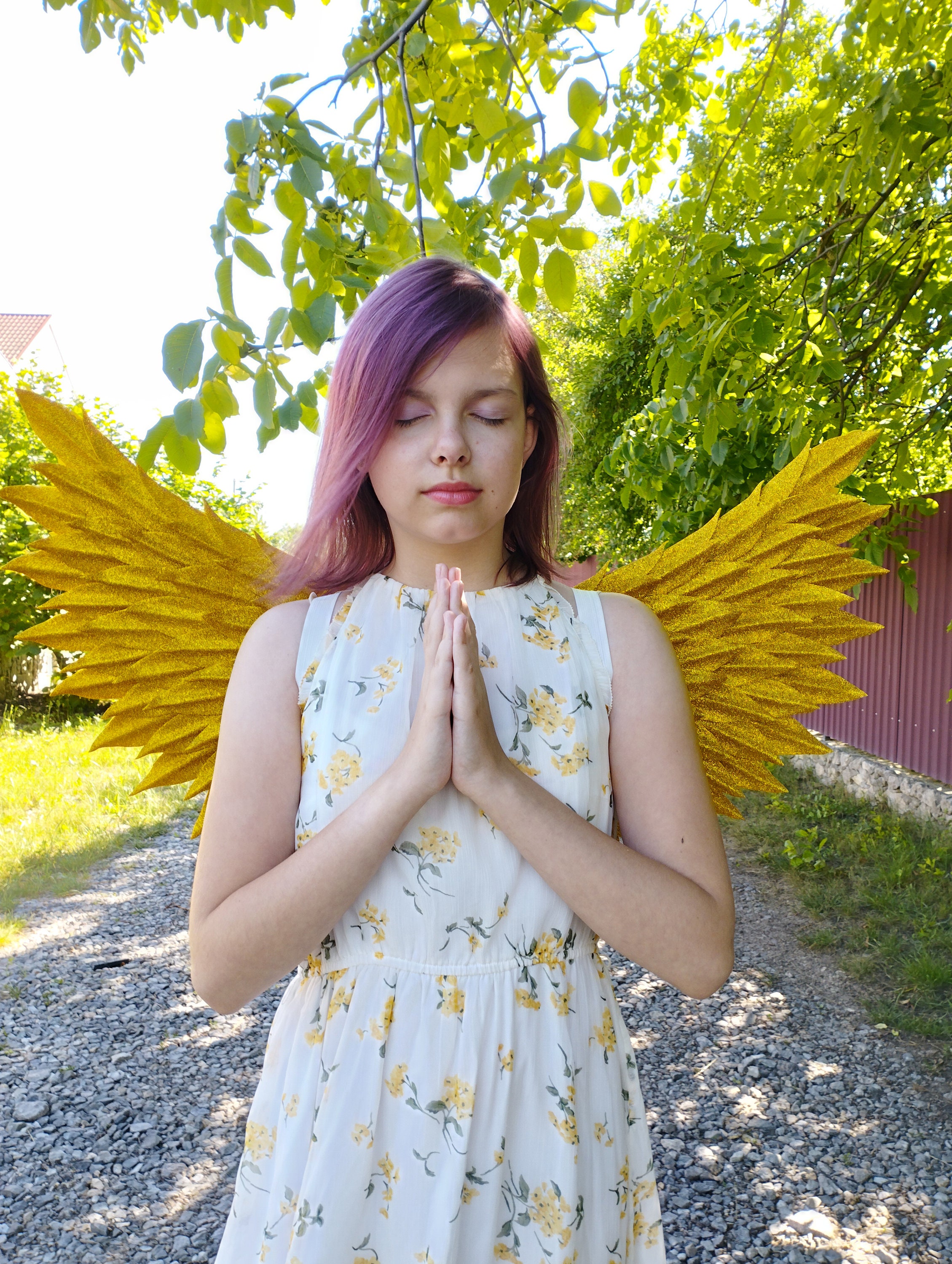Small Golden Fairy Wings for Child and Adult Angel Cosplay Costume ...