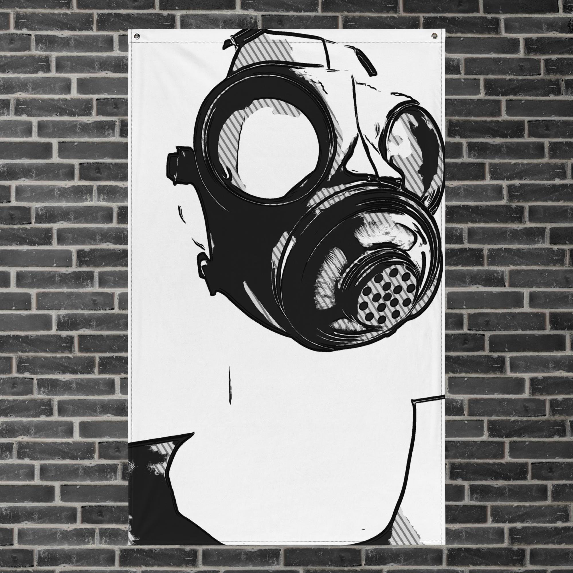 Gas Mask Graffiti Stencil