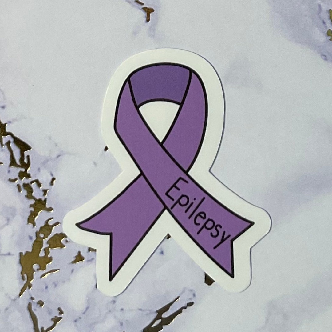 Epilepsy Awareness Ribbon Sticker | Purple Ribbon | Chronic Illness ...