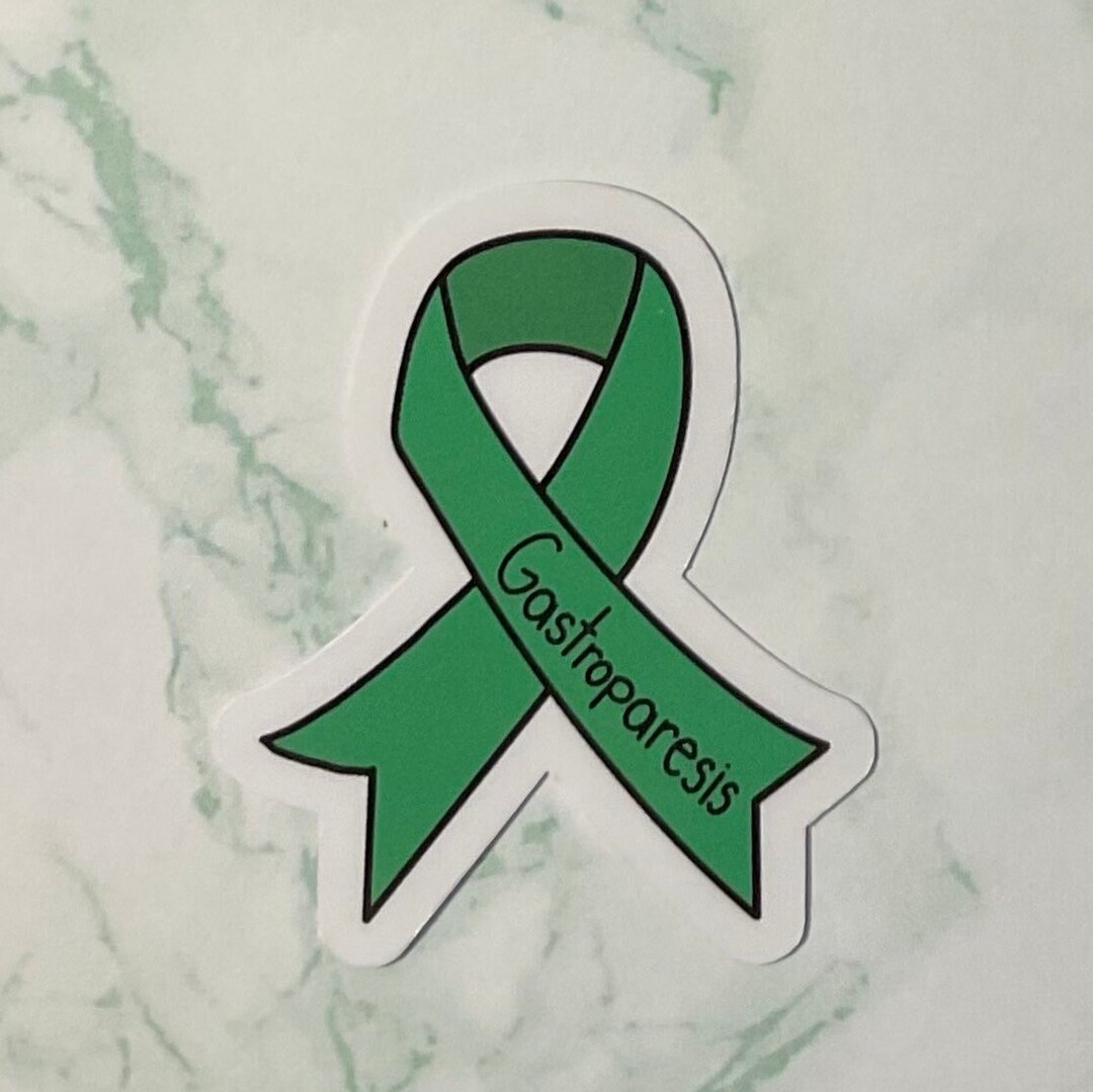 Gastroparesis Awareness Ribbon Sticker | Green Ribbon | Chronic Illness ...