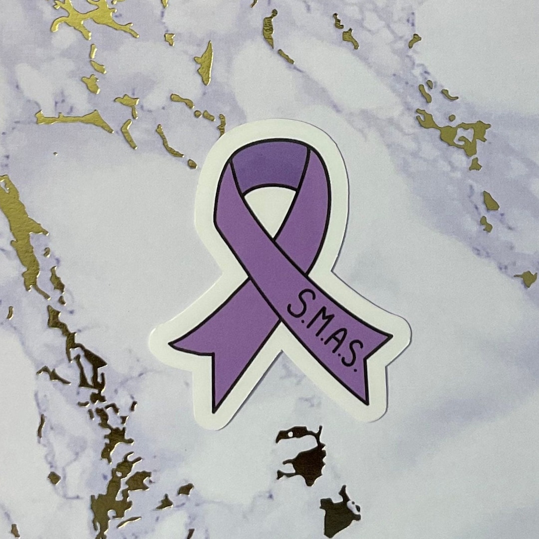 SMAS Awareness Ribbon Sticker | Purple Ribbon | Chronic Illness ...