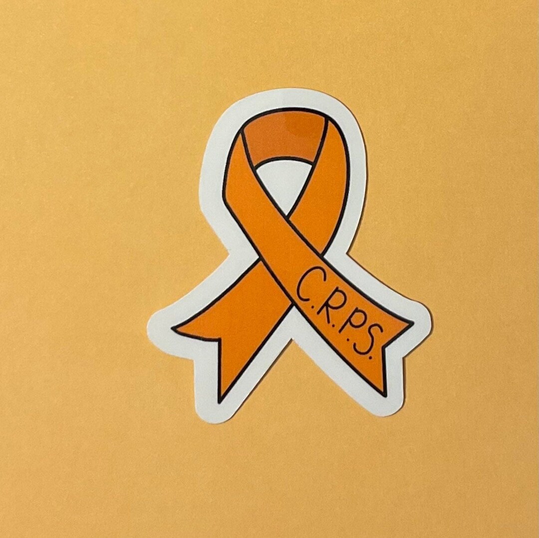 CRPS Awareness Ribbon Sticker | Orange Ribbon | Chronic Illness | CRPS ...