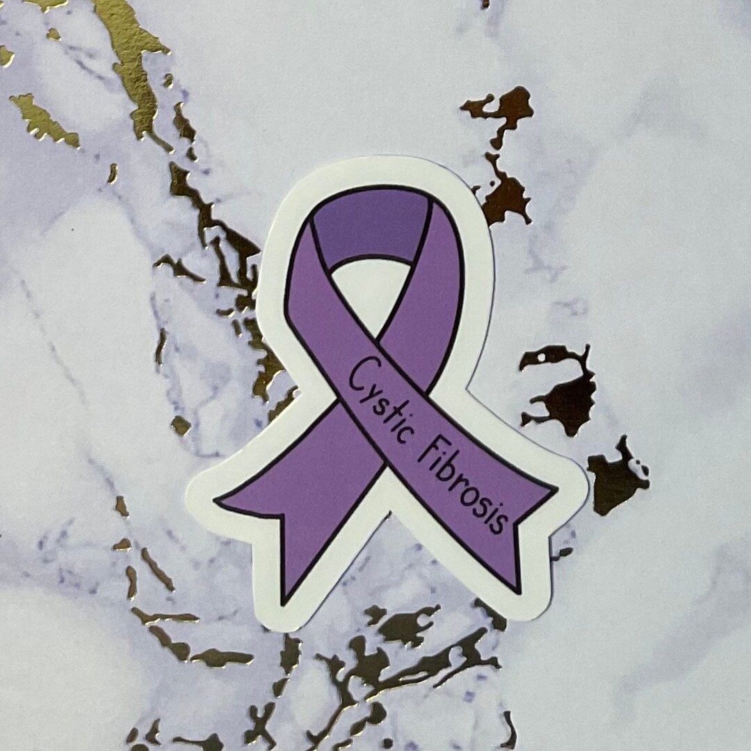 Cystic Fibrosis Awareness Ribbon Sticker | Purple Ribbon | Chronic ...