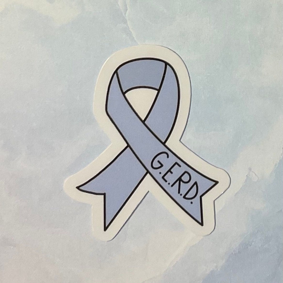 GERD Awareness Ribbon Sticker | Periwinkle Ribbon | Chronic Illness ...