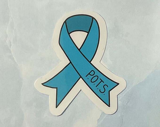 POTS Awareness Sticker, Postural Orthostatic Tachycardia Syndrome, Teal ...