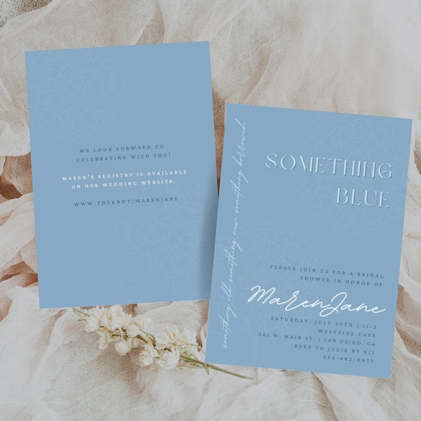 Something Blue Before I Do Bridal Shower Invitation - Etsy