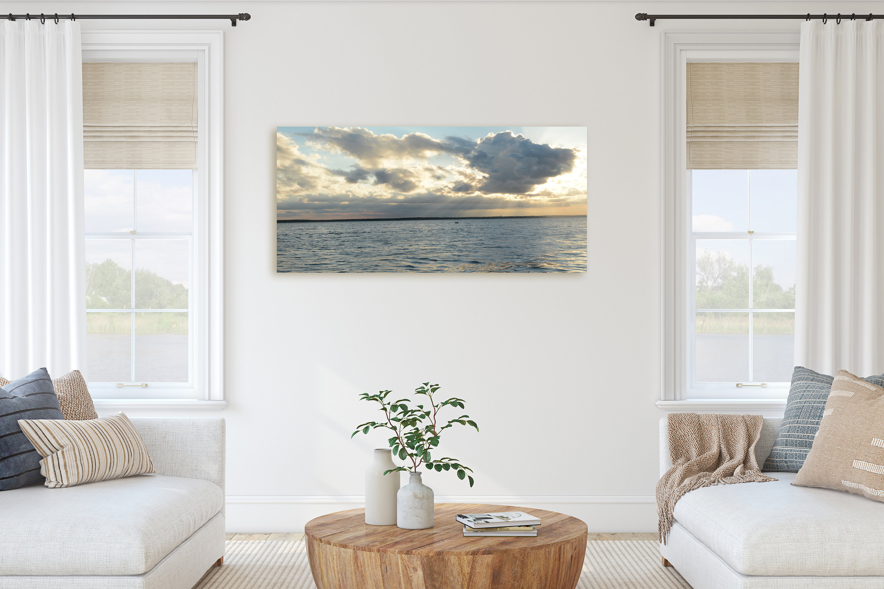 Beautiful Ocean View Wall Art Beach View Canvas Photography Coastal ...