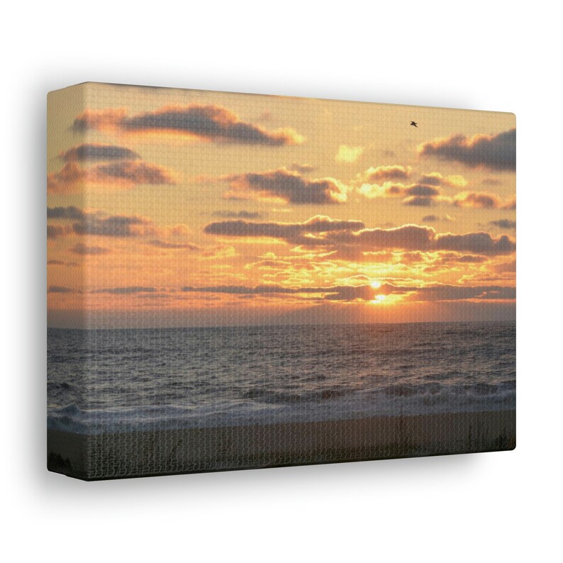 The Sunset Beach Canvas Waterview Wall Art Ocean View Canvas Ocean ...