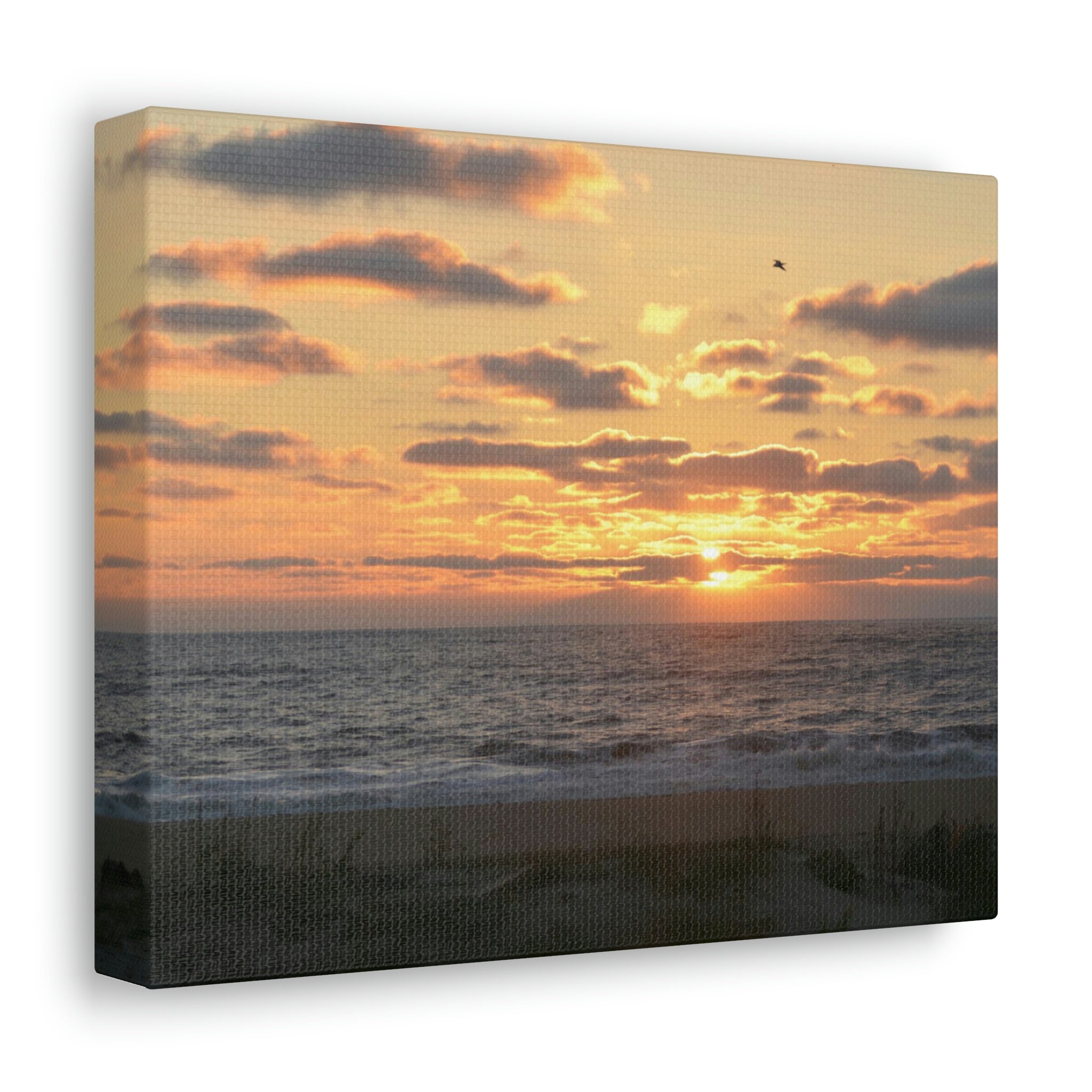 The Sunset Beach Canvas Waterview Wall Art Ocean View Canvas Ocean ...