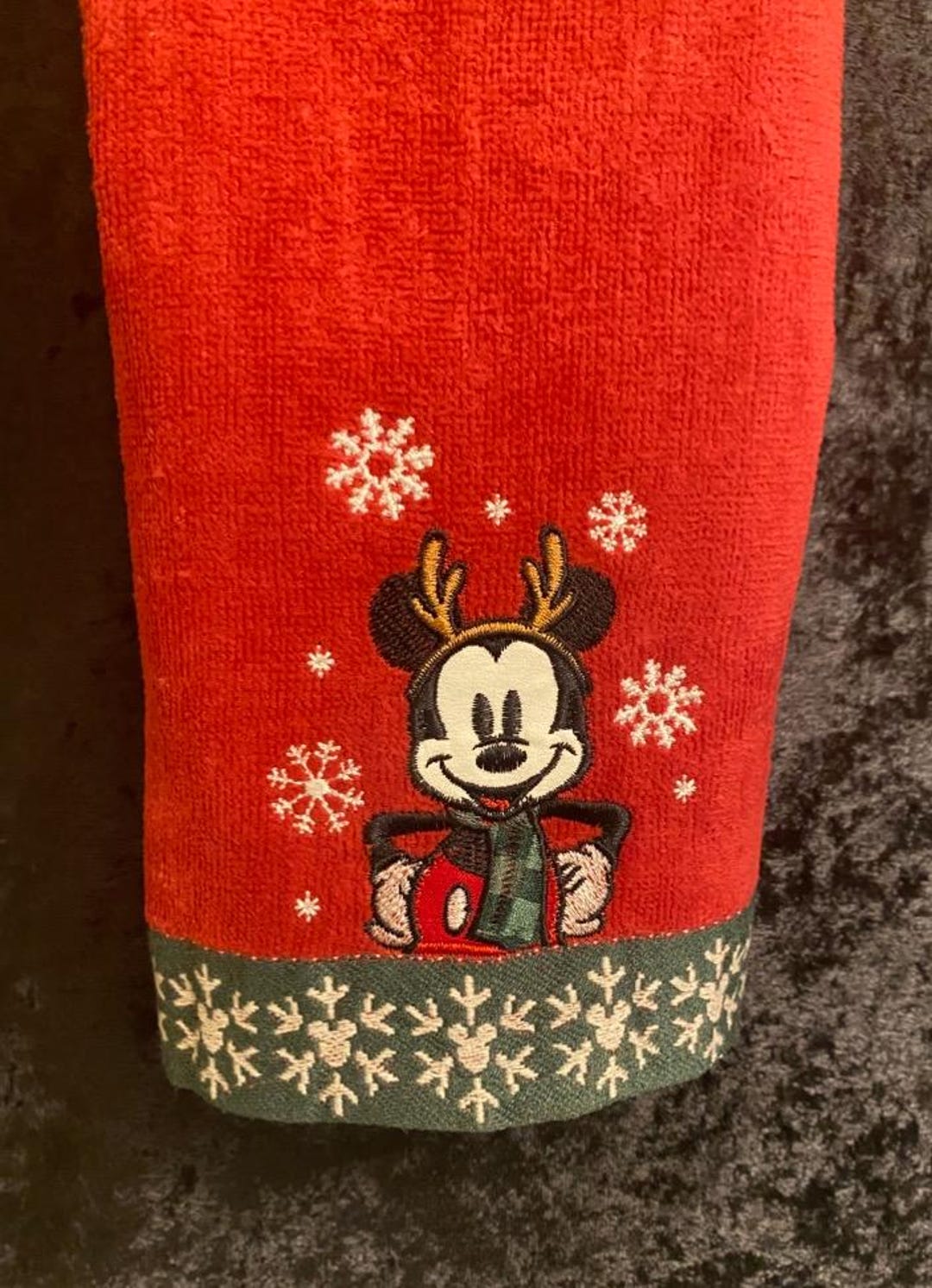 Stay Put “mickey Mouse Reindeer Ears Christmas” Absorbent Kitchen/ Dish ...