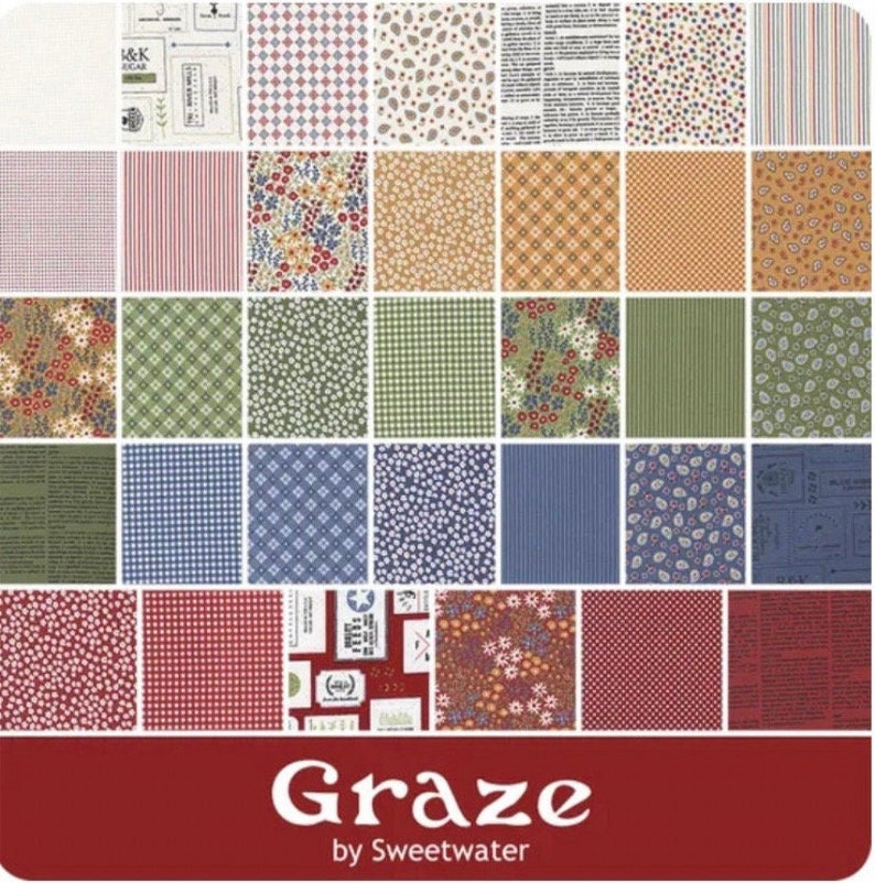 Jelly Roll/rolie Polie graze by Sweetwater for Moda Fabrics - Etsy