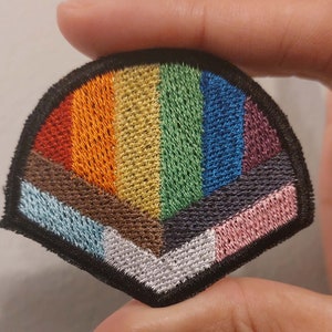 LGBTQ Pride Flag Sew-on Patches / Progress Pride Flag / Trans Pride / Enby (NB) Pride / Bisexual ...