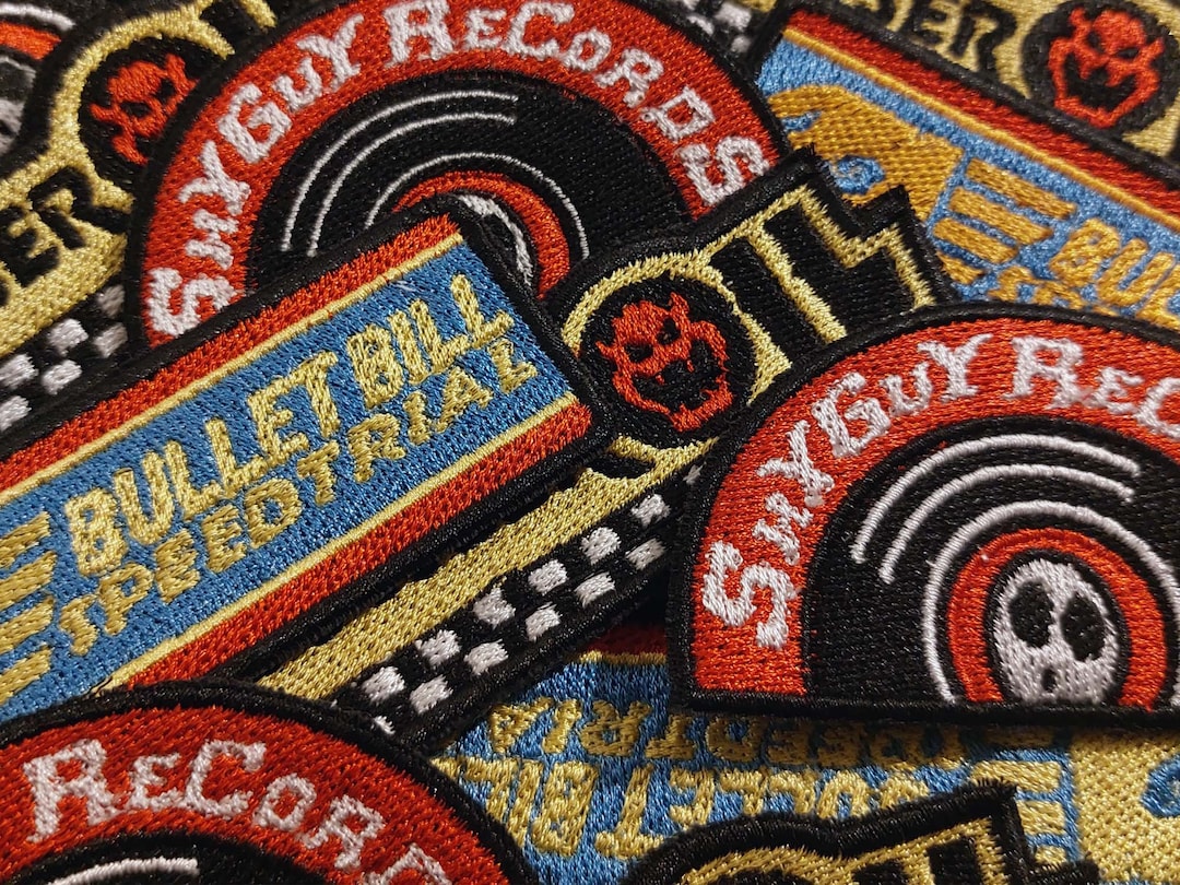 Mario Kart Sponsorship Sew-on Patches / Bowser Oil / Shy Guy Records ...