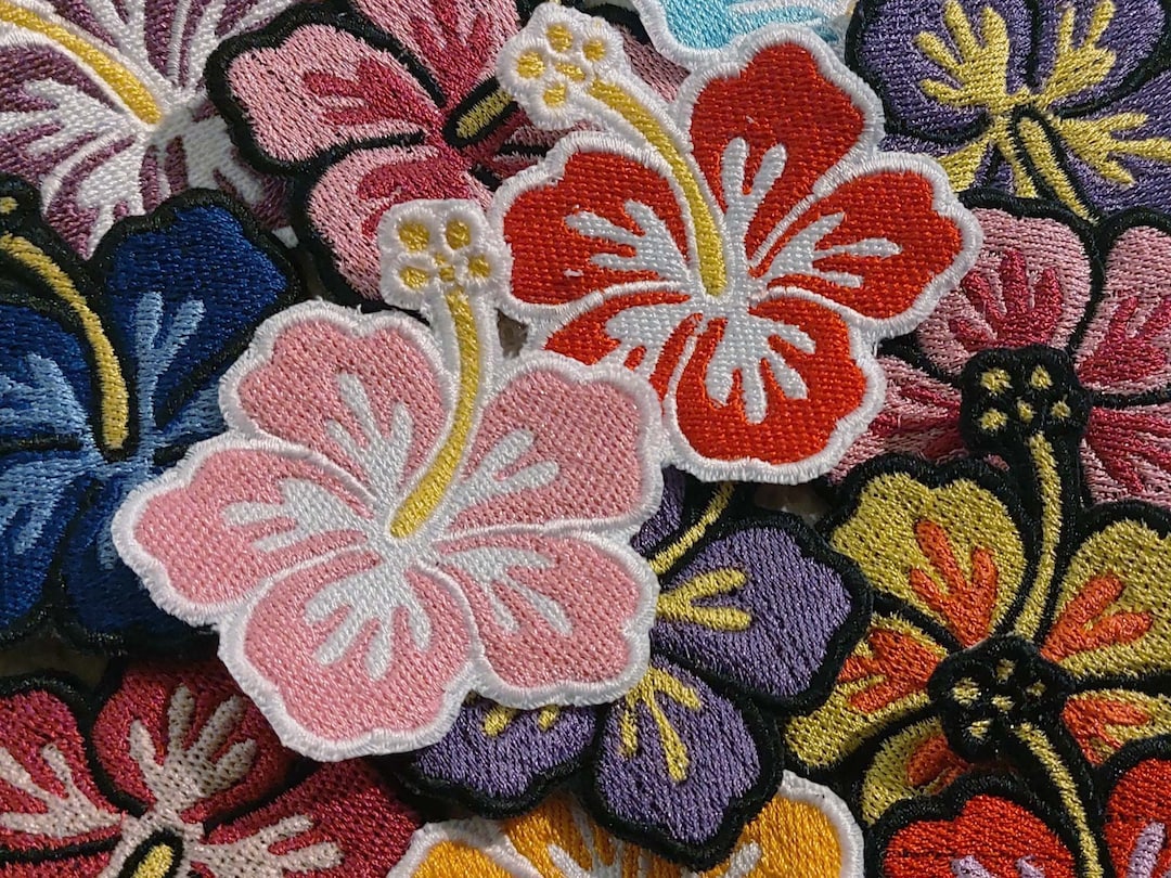 Hibiscus Flower Sew-on Patch / Polynesian Patch / Samoan / Hawaiian ...