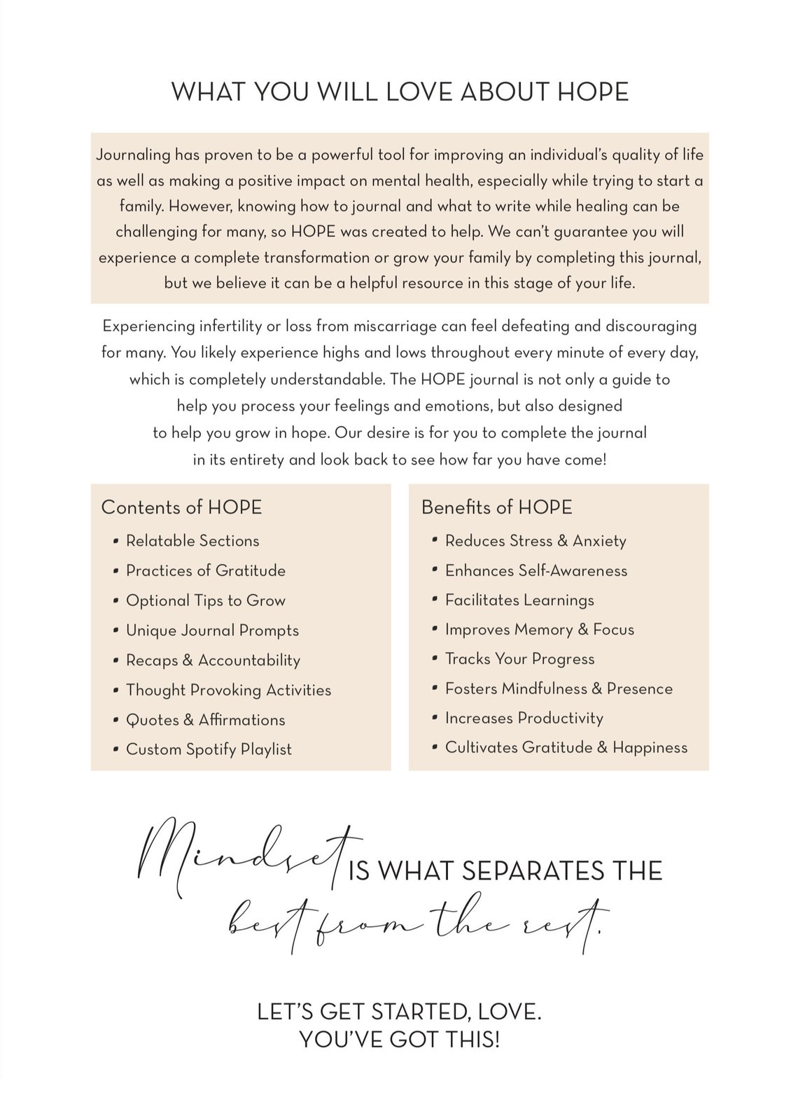 Infertility Journal for Women - Etsy