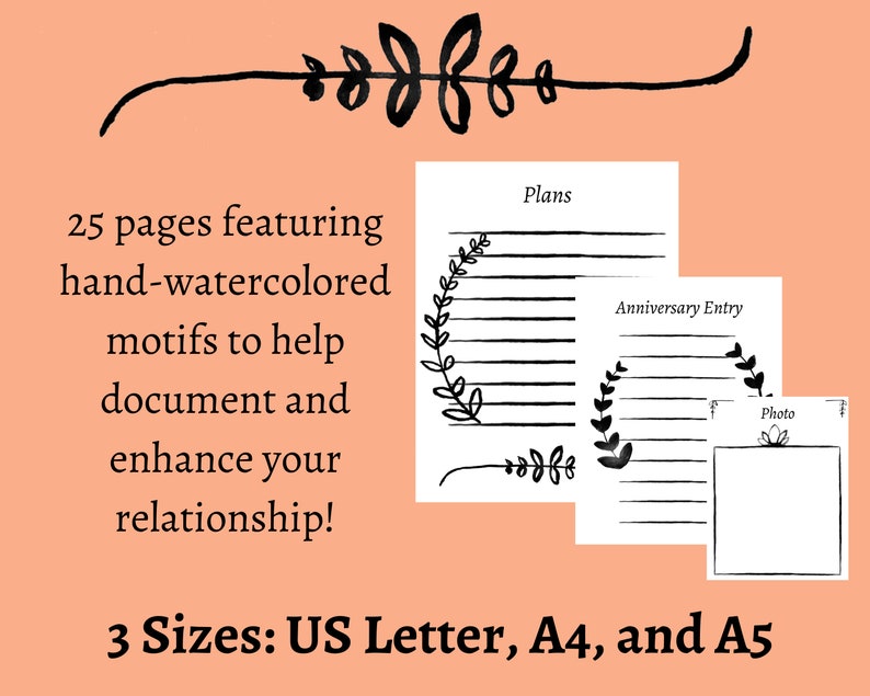 Couple Diary | Journal and Planner Printable for Couples | Gift for ...