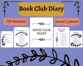 Book Club Journal - Etsy