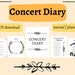 Concert Diary | Concert Journal Printable | Gift for Music Lovers - Etsy