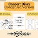Concert Diary Concert Journal Printable Gift for Music Lovers - Etsy