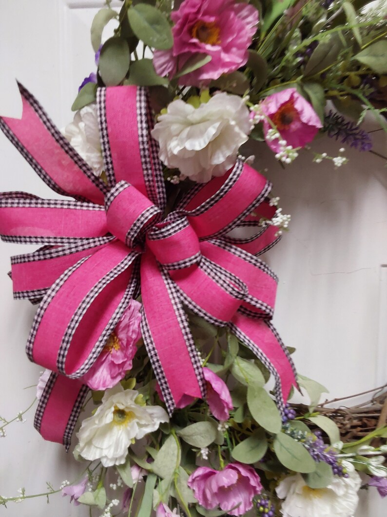 Spring Mixed Flower Grapevine Wreath for Front Door,bright Colored ...