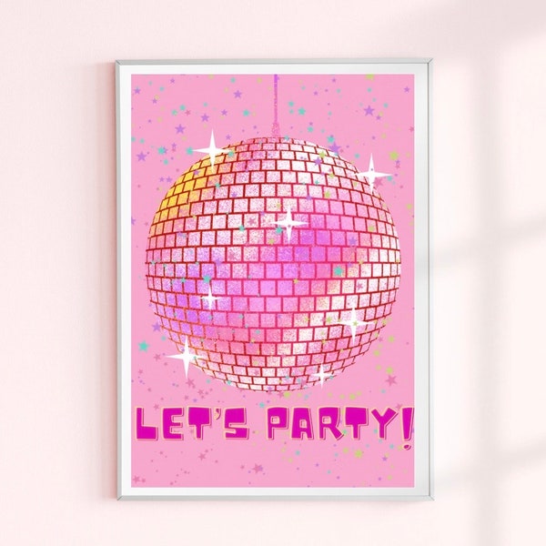 Disco Party Poster Digital - Etsy