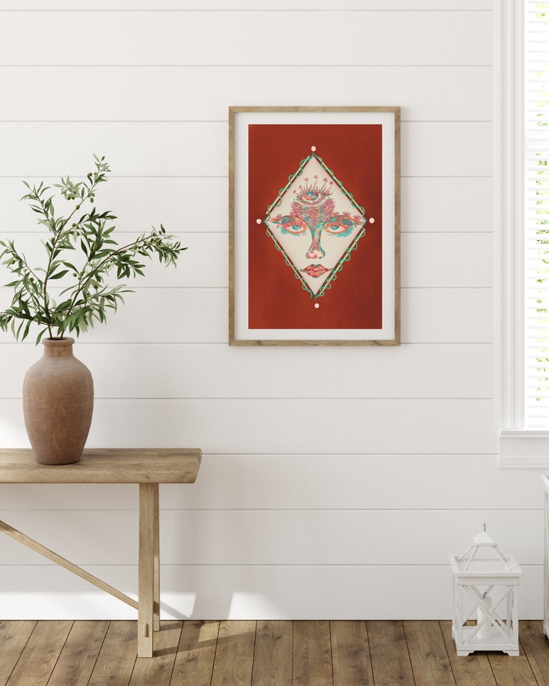 Boho Third Eye Wall Art Printable, Third Eye Printable Painting ...