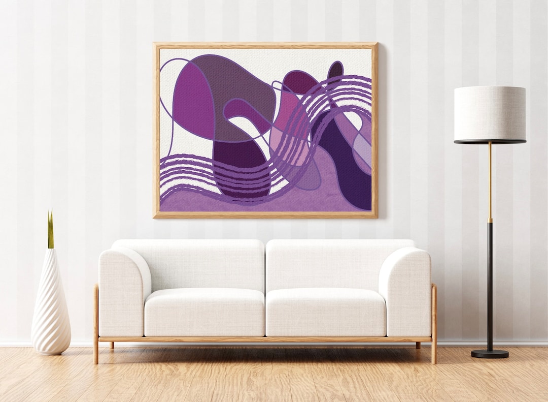 Modern Abstract Wall Art, Purple Abstract Printable, Abstract Purple ...