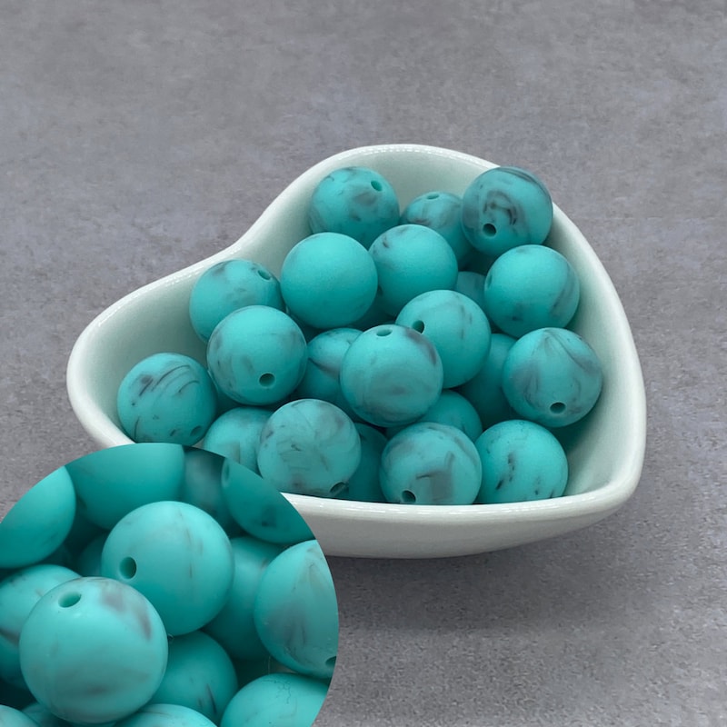 Marble Silicone Bead - Etsy