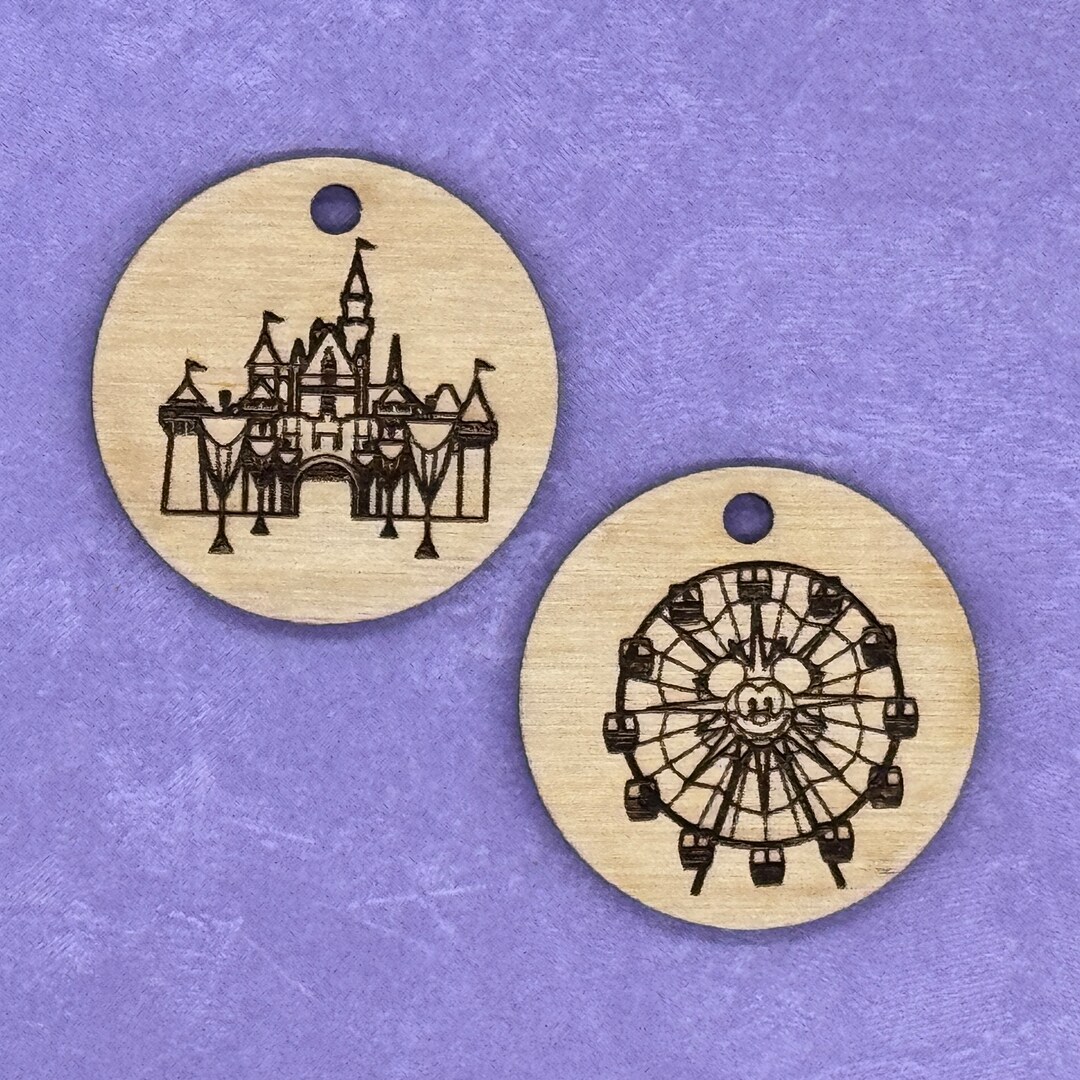 Magic Land Symbols Wooden Charm for Beaded Wristlet Key Fob, Keychain ...