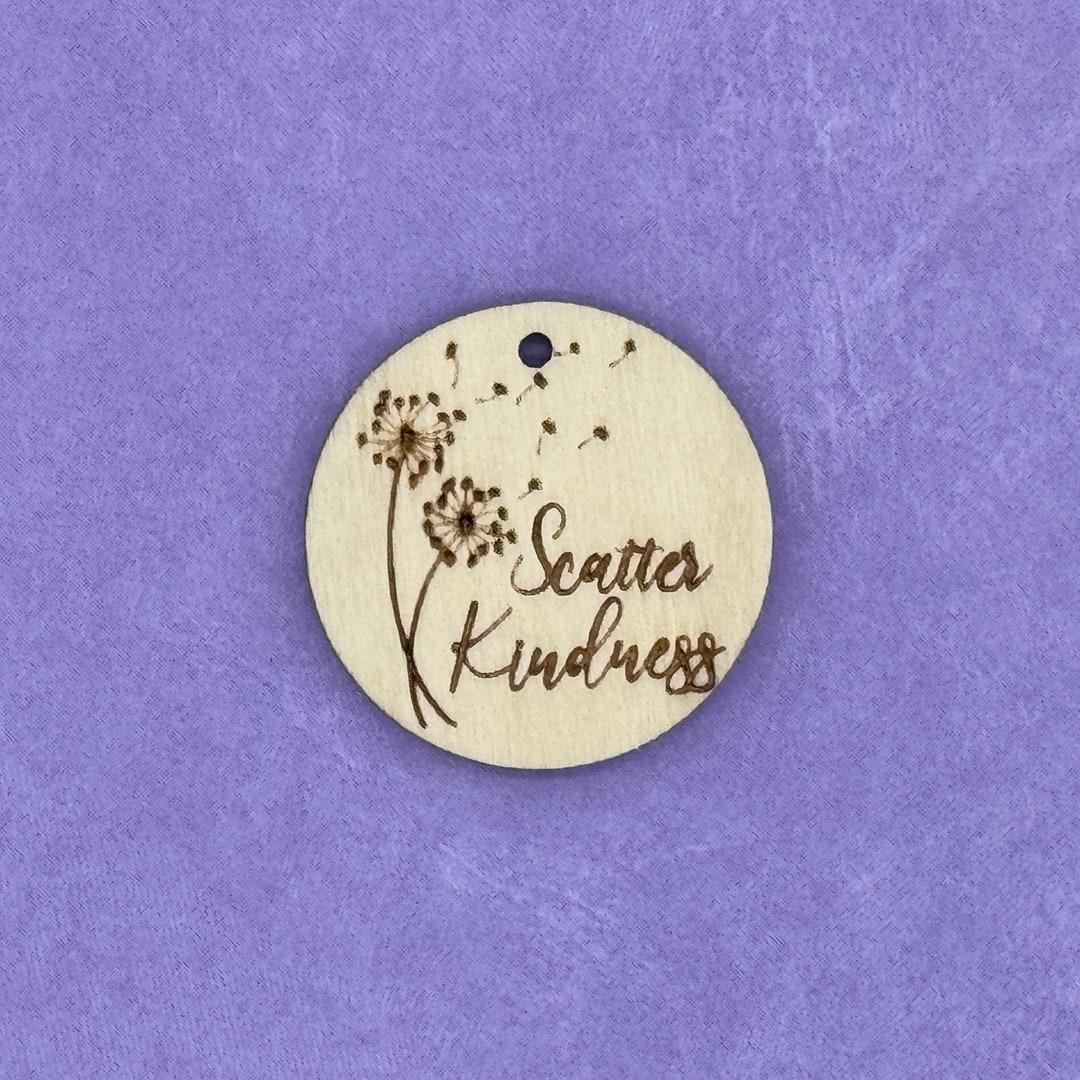 Scatter Kindness Wooden Charm for Beaded Wristlet Key Fob - Etsy