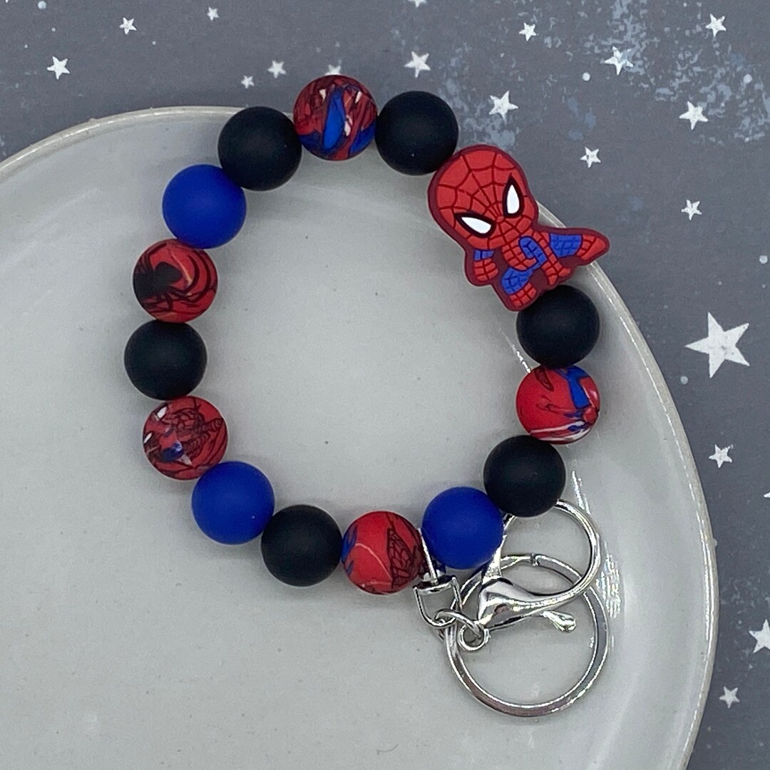 Superhero Web Slinger Beaded Key Fob - Etsy