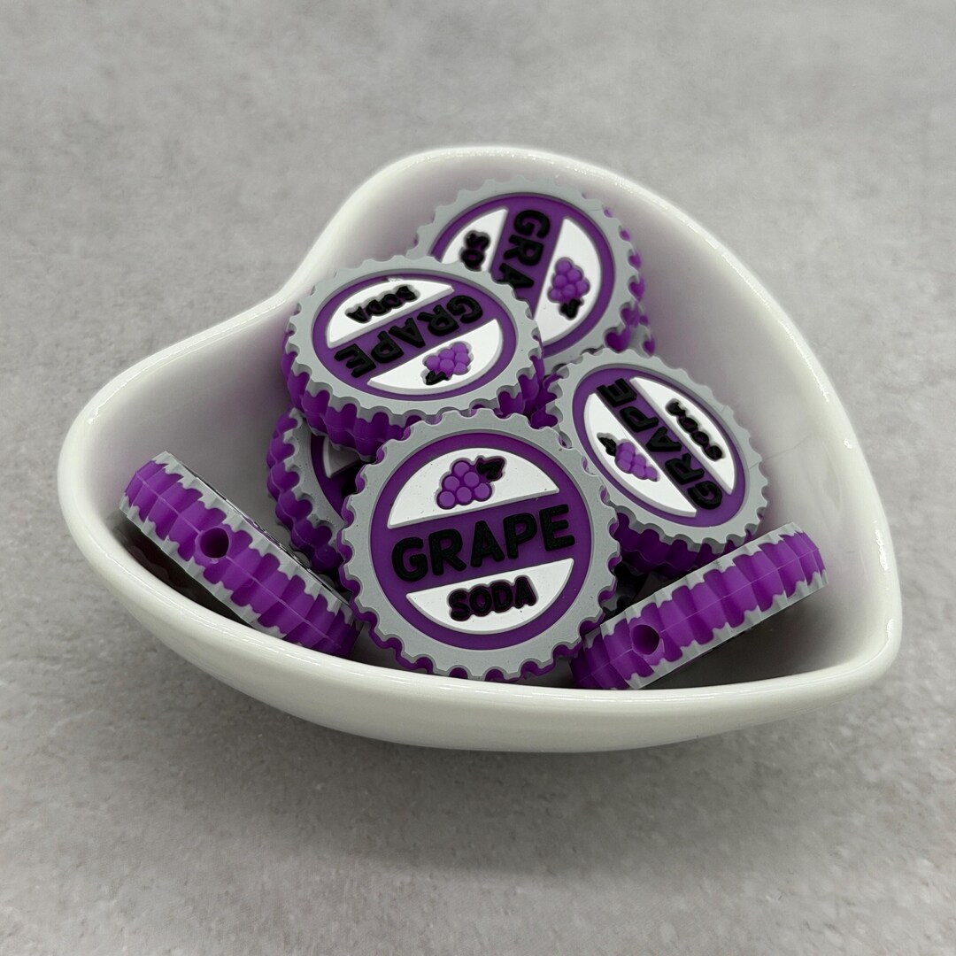 Grade Soda Top Badge Double-sided Silicone Focal Bead - Etsy