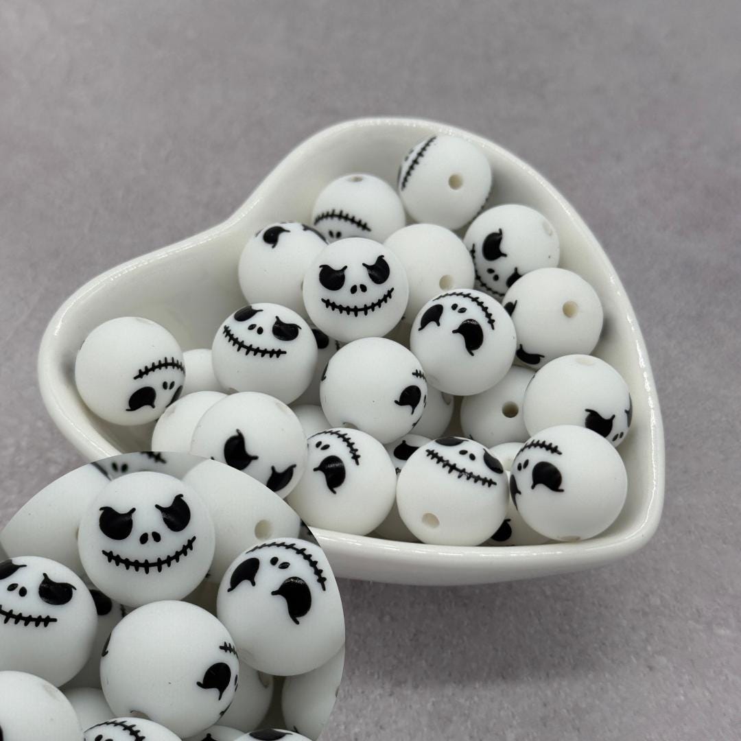 Jack Face 15mm Silicone Beads, Round Silicone Bead, Wholesale Beads - Etsy