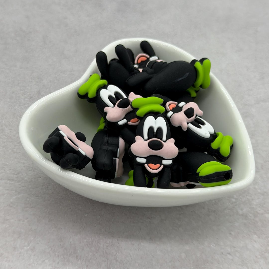 Goof Head 3D Silicone Focal Bead - Etsy