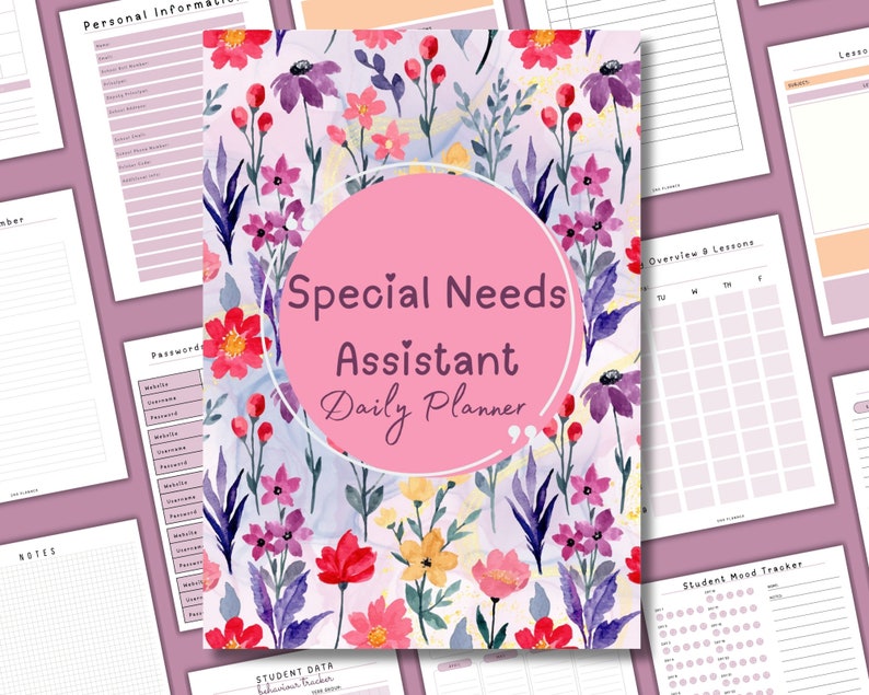 Special Needs Assistant Daily Planner (undated) - Etsy