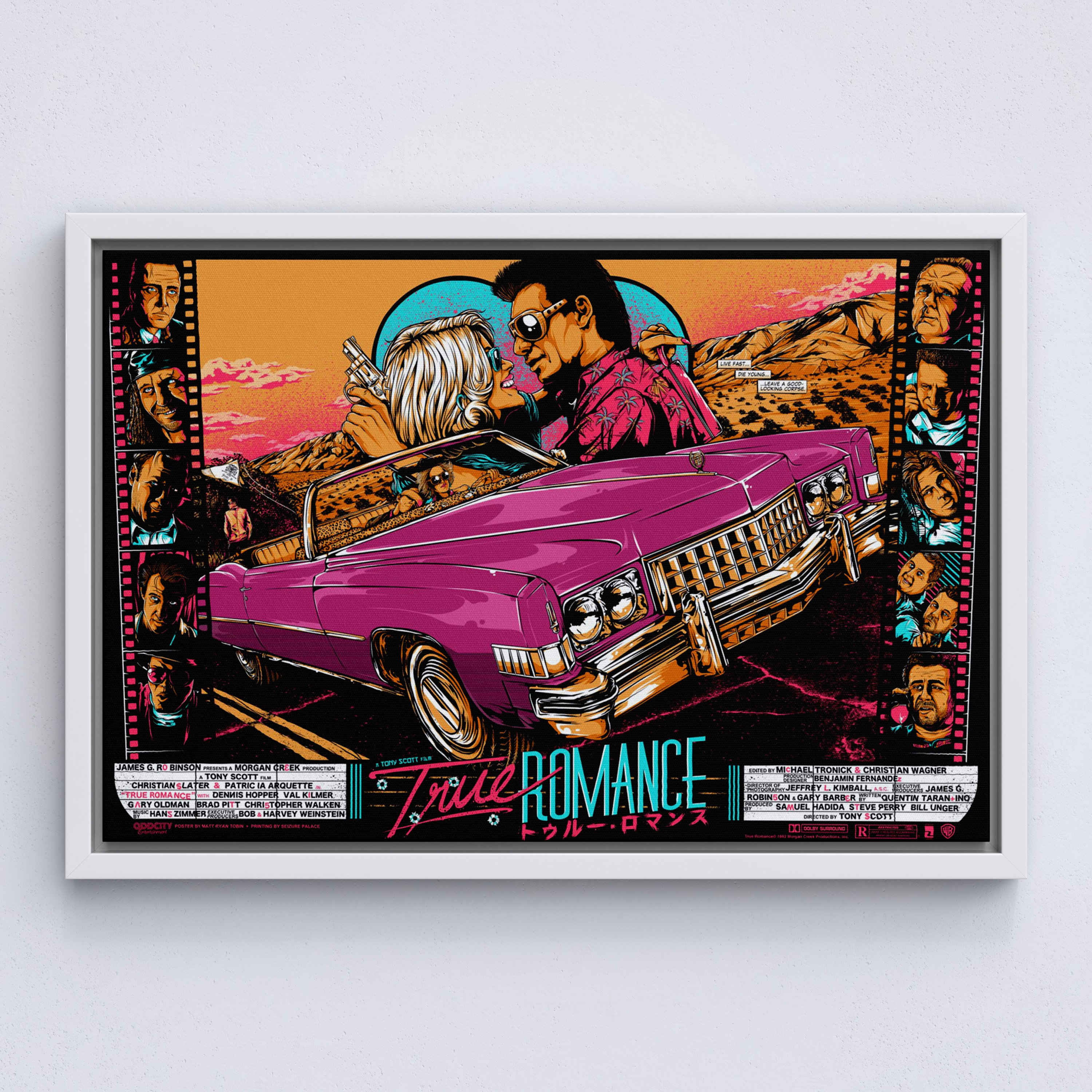 True Romance Poster 90's Wall Art Canvas Print Movie - Etsy