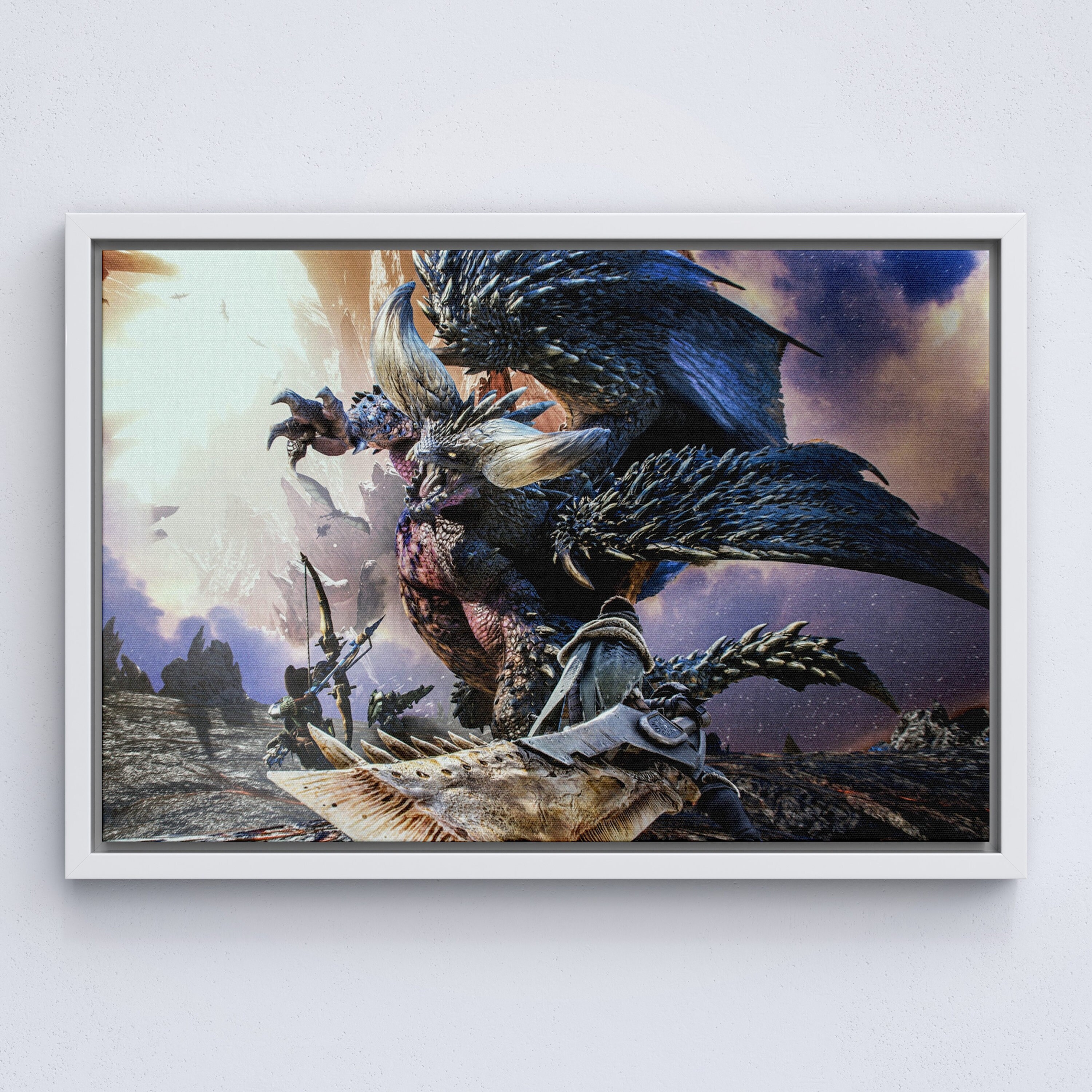 Monster Hunter World Poster Monster Rise Wall Art Canvas - Etsy