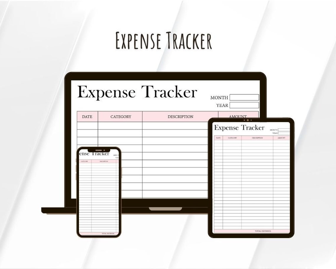 Expense Tracker Printable, Monthly Expenses Financial Tracker, Money ...