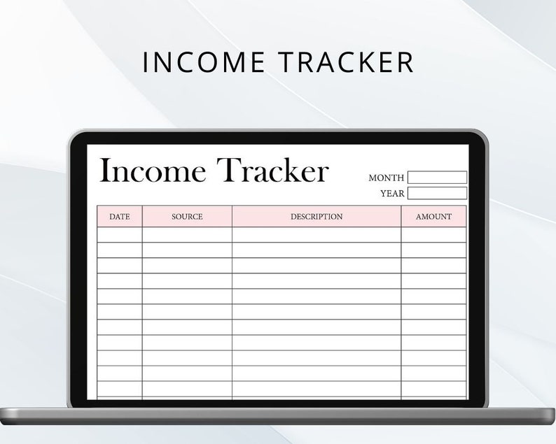 Income Tracker, Payment Tracker, Printable Income Planner, Finance ...