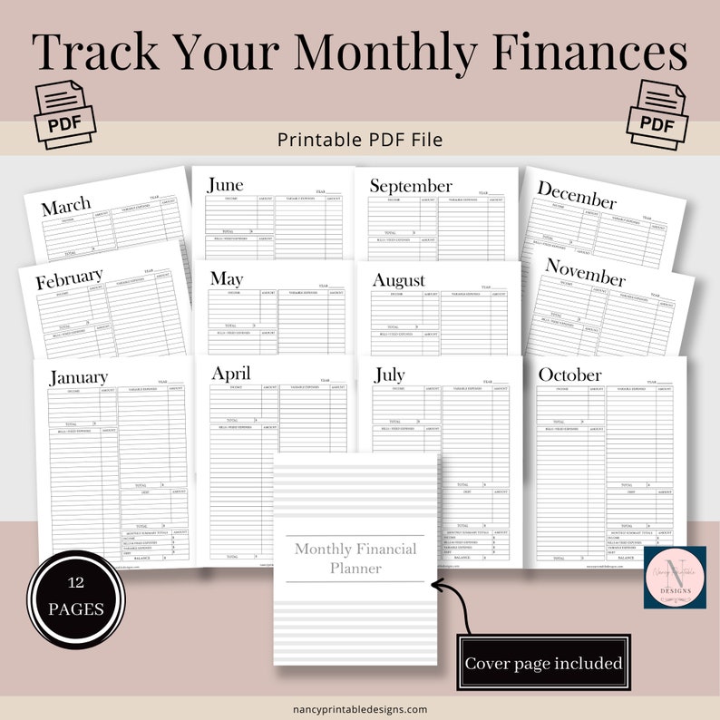 Monthly Budget Planner, Expense Tracker, Budget Printable, Paycheck ...
