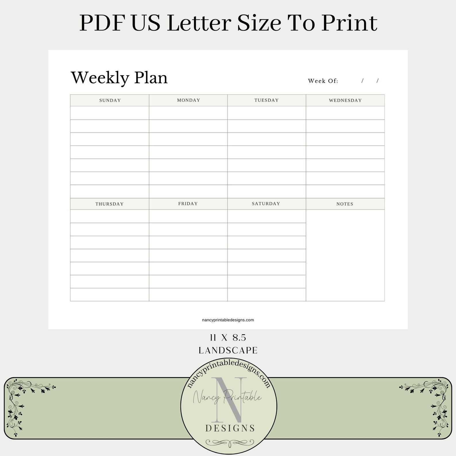 Weekly Daily Planner Printable, Weekly to Do List, Daily Goal Checklist ...