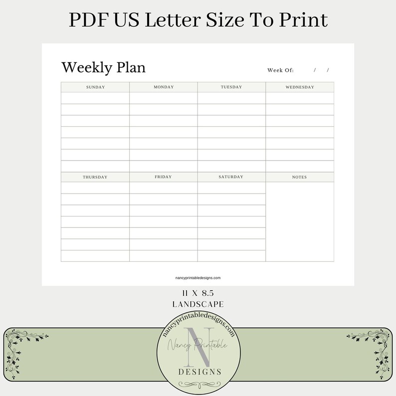 Weekly Daily Planner Printable, Weekly to Do List, Daily Goal Checklist ...