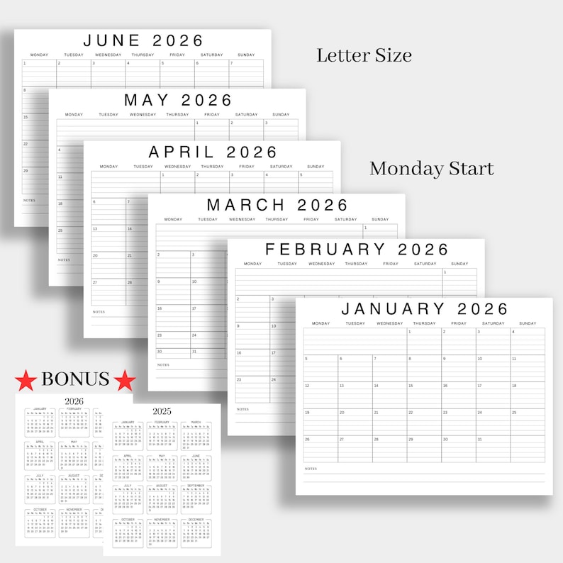 Calendrier 2025 2026 avec et sans doublure, aménagement paysager qui ...
