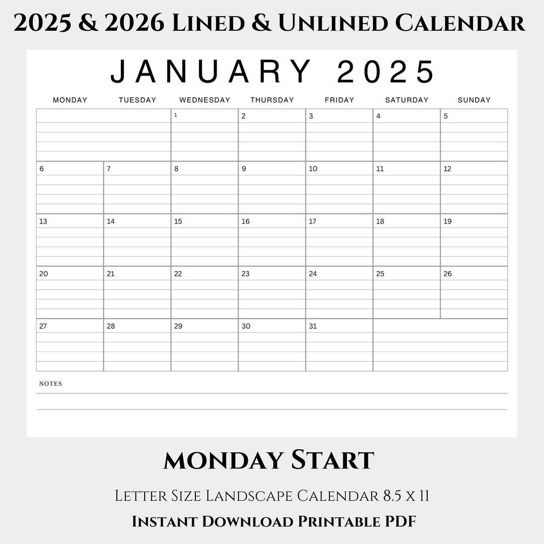 Calendrier 2025 2026 avec et sans doublure, aménagement paysager qui ...