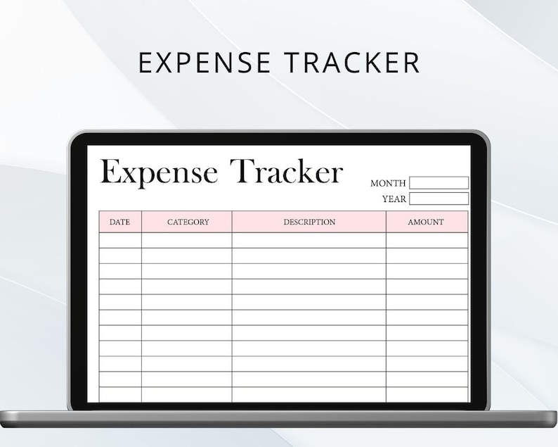 Expense Tracker Printable, Monthly Expenses Financial Tracker, Money ...