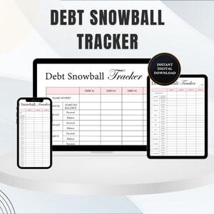 Digital Debt Payment Tracker, Printable Debt Tracker, Debt Payoff ...