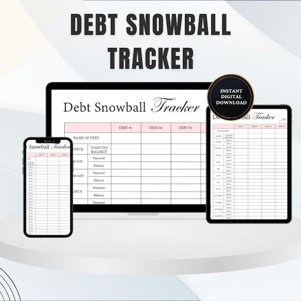 Digital Debt Payment Tracker, Printable Debt Tracker, Debt Payoff ...