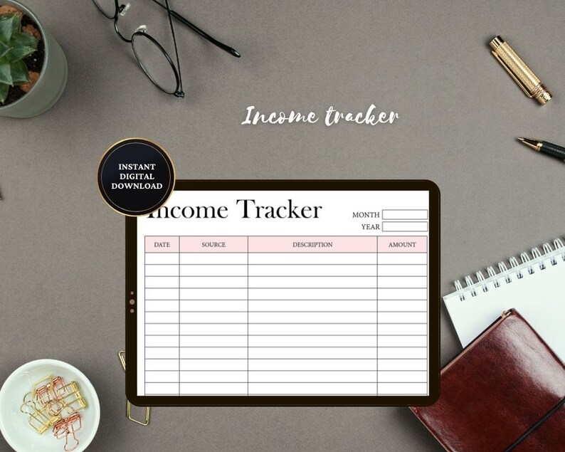 Income Tracker, Payment Tracker, Printable Income Planner, Finance ...
